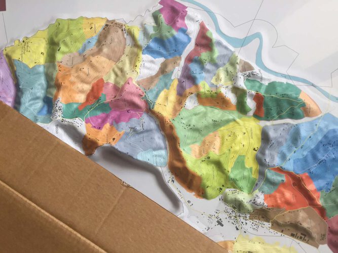 Barbaresco 3D Consortium Edition Map Framed 85×63cm - WINE DECODED