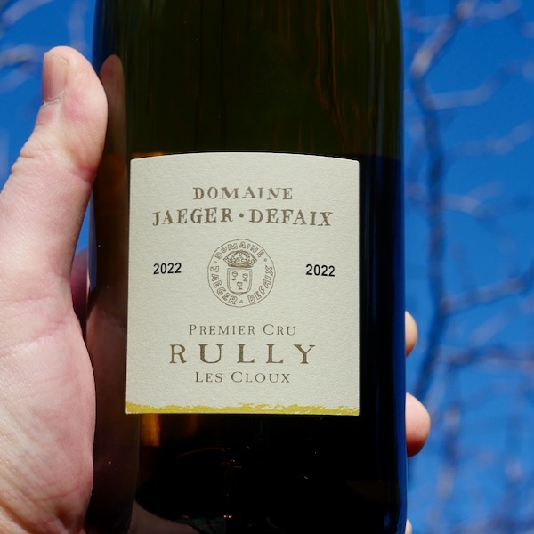 Domaine Jaeger-Defaix Rully Blanc 1er Cru 'Les Cloux' 2022 - WINE DECODED
